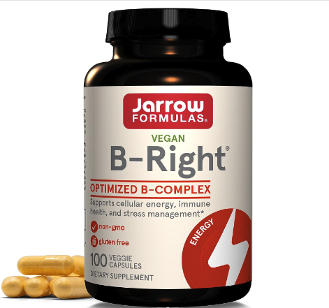 Jarrow (去味)維他命B群B-RIGHT含生物素Biotin 100膠囊 - Vitamin East West